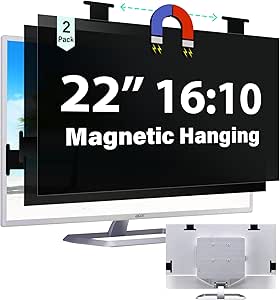 Amazon.com: [2 Pack] Magnetic Hanging 22 Inch Computer Privacy Screen ...