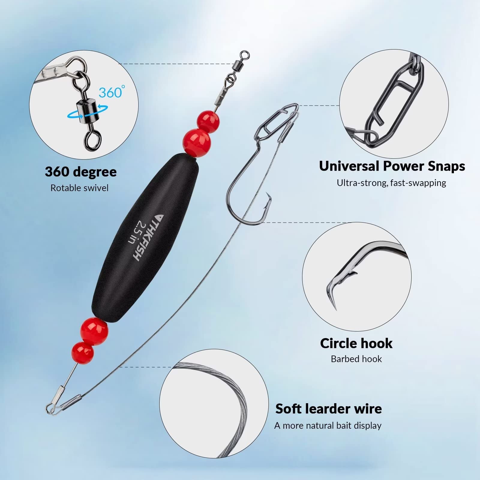 Snapklik.com : THKFISH Catfish Float Rigs,Catfish Rattling Line Float ...