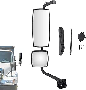 Amazon.com: SHINJEW Black Door Mirror with Arm Fit for International ...