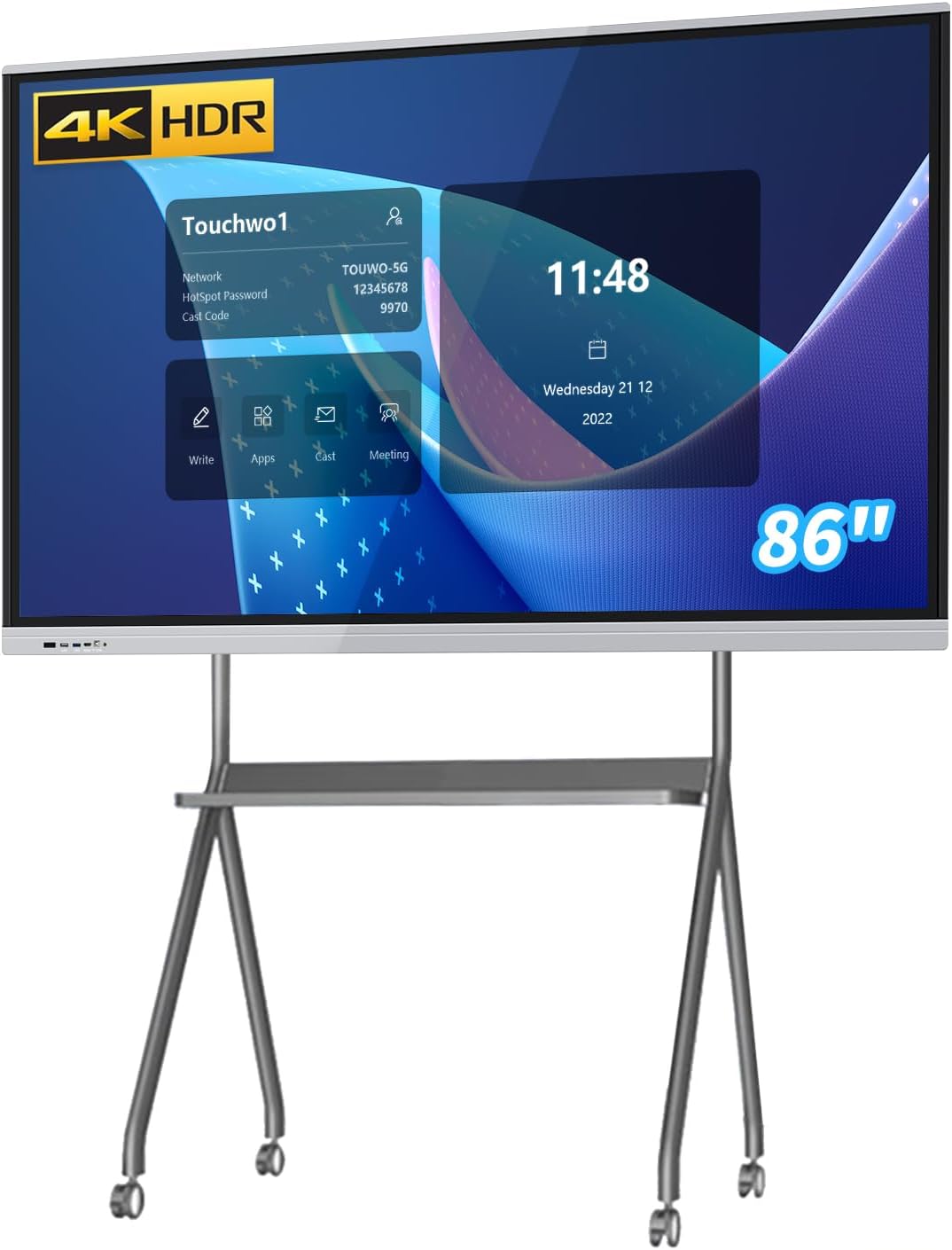 Amazon.com: TouchWo 86" Touchscreen Monitor Smart Board, 4K Interactive ...
