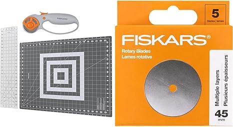 Amazon.com: Fiskars Rotary Cutter 3-Piece Set - 45mm Blade Rotary ...