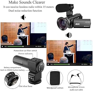 Amazon.com : MELCAM Video Camera Camcorder 4K Ultra HD Digital WiFi ...