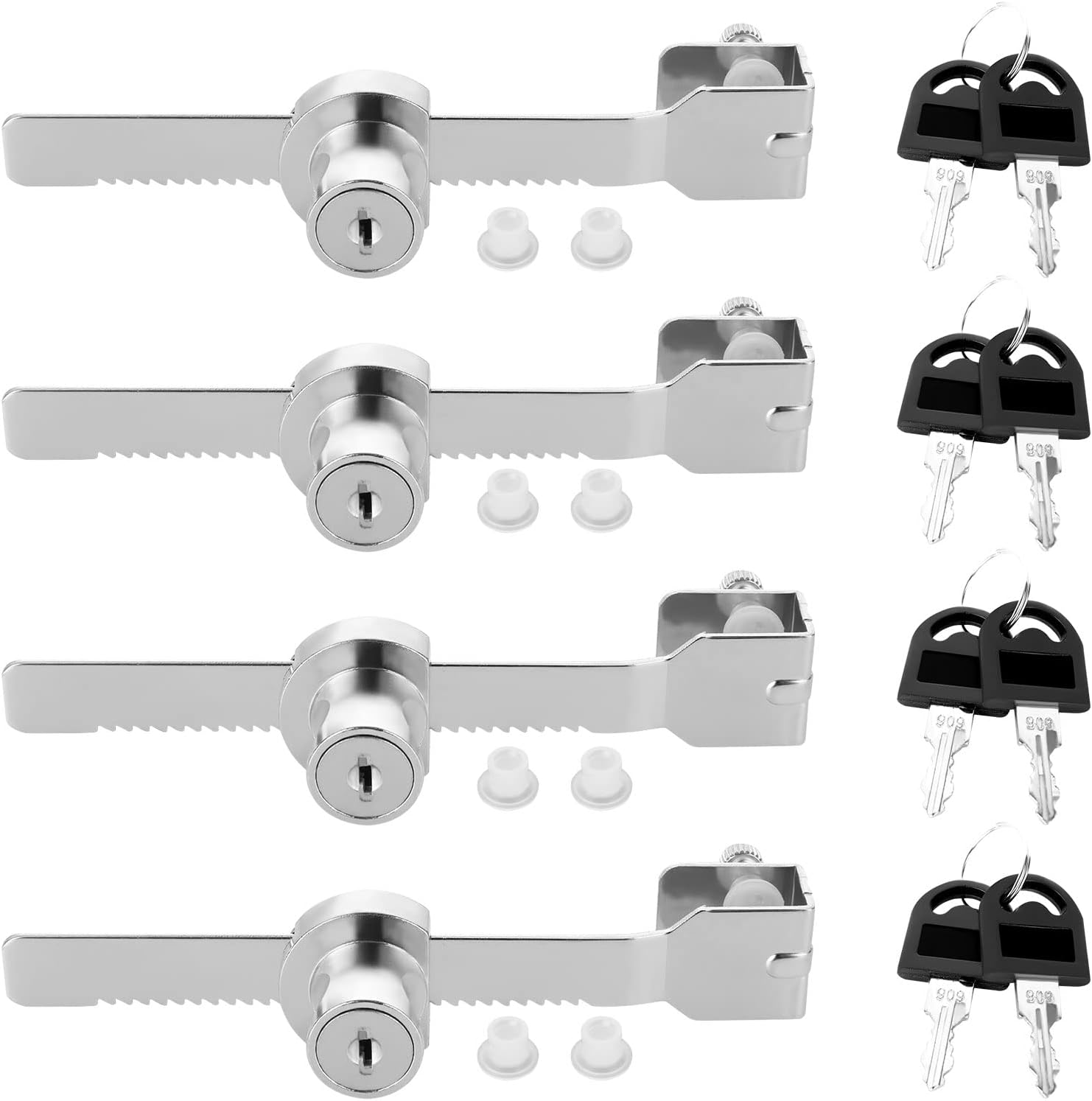 JMIATRY 8 Set Sliding Glass Door Ratchet Lock, Vivarium Lock Sliding ...