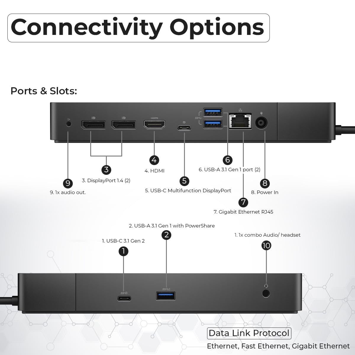 Snapklik.com : WD19 Dell Docking Station Dual Monitor - USB-C Dock