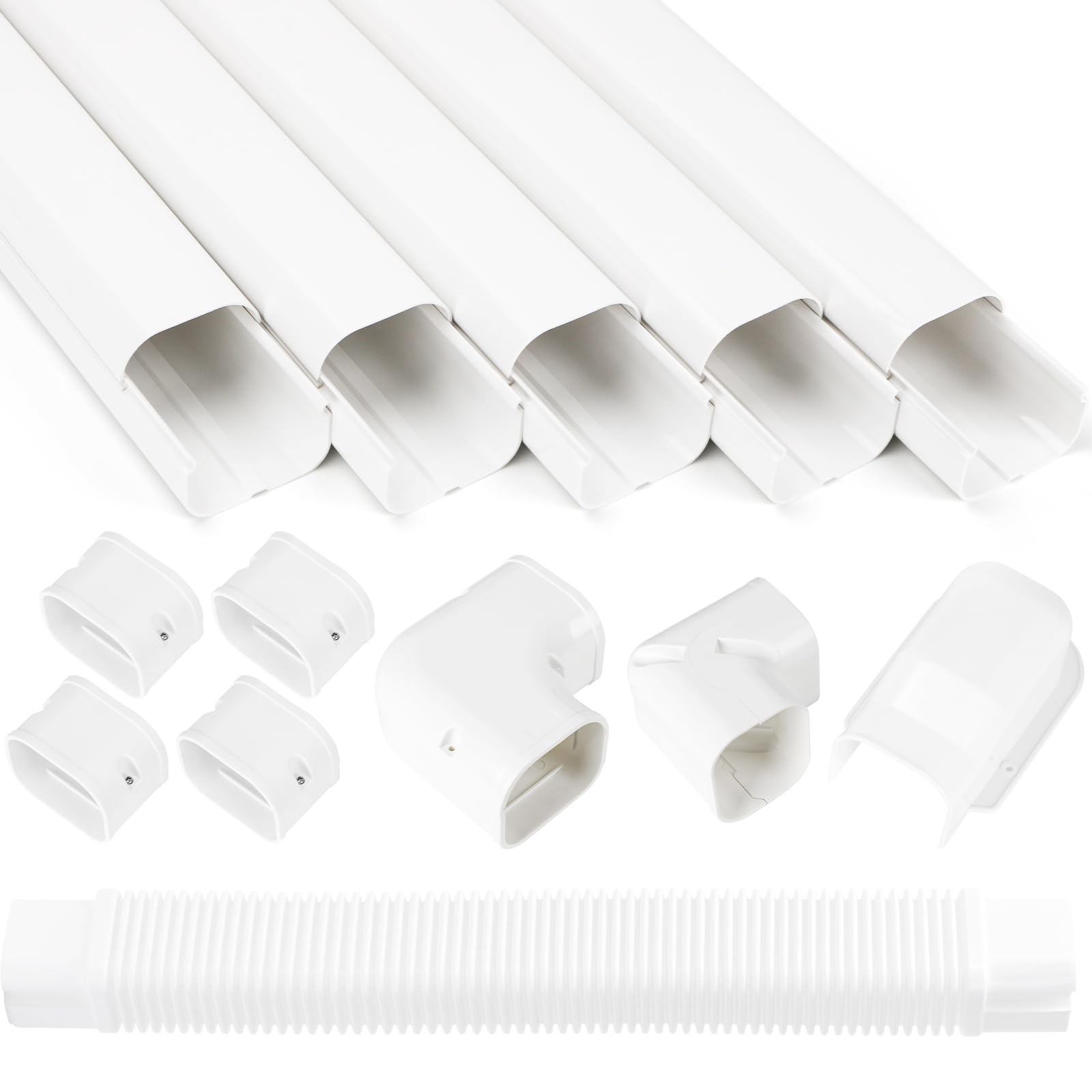 Snapklik.com : Mini Split Line Set Cover Kit 3" W 10Ft Air Conditioners ...