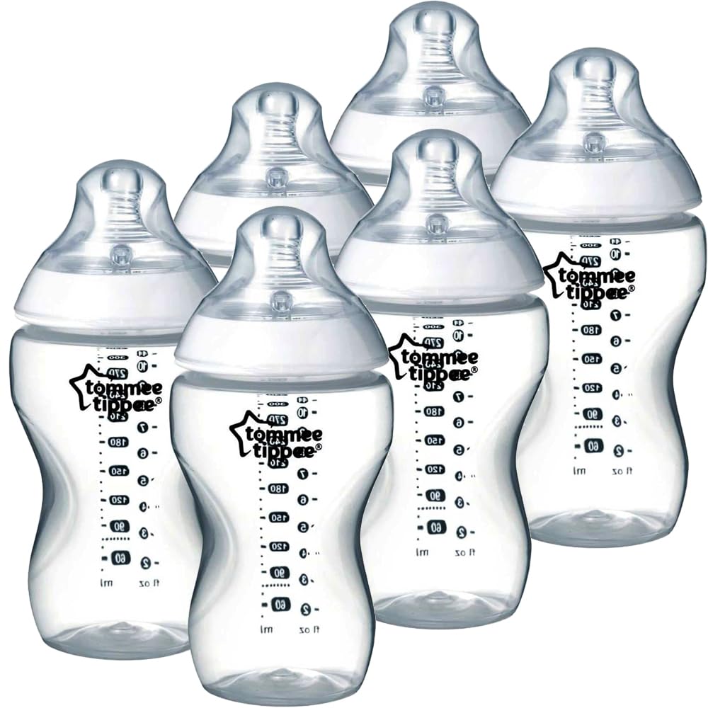 Tommee Tippee Closer to Nature Clear Bottles 340 ml Silicone Teat with ...