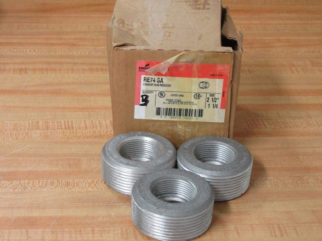 Crouse & Hinds RE74 SA 2-1/2"-1-1/4" Conduit Hub Reducer RE74 (Pack of ...