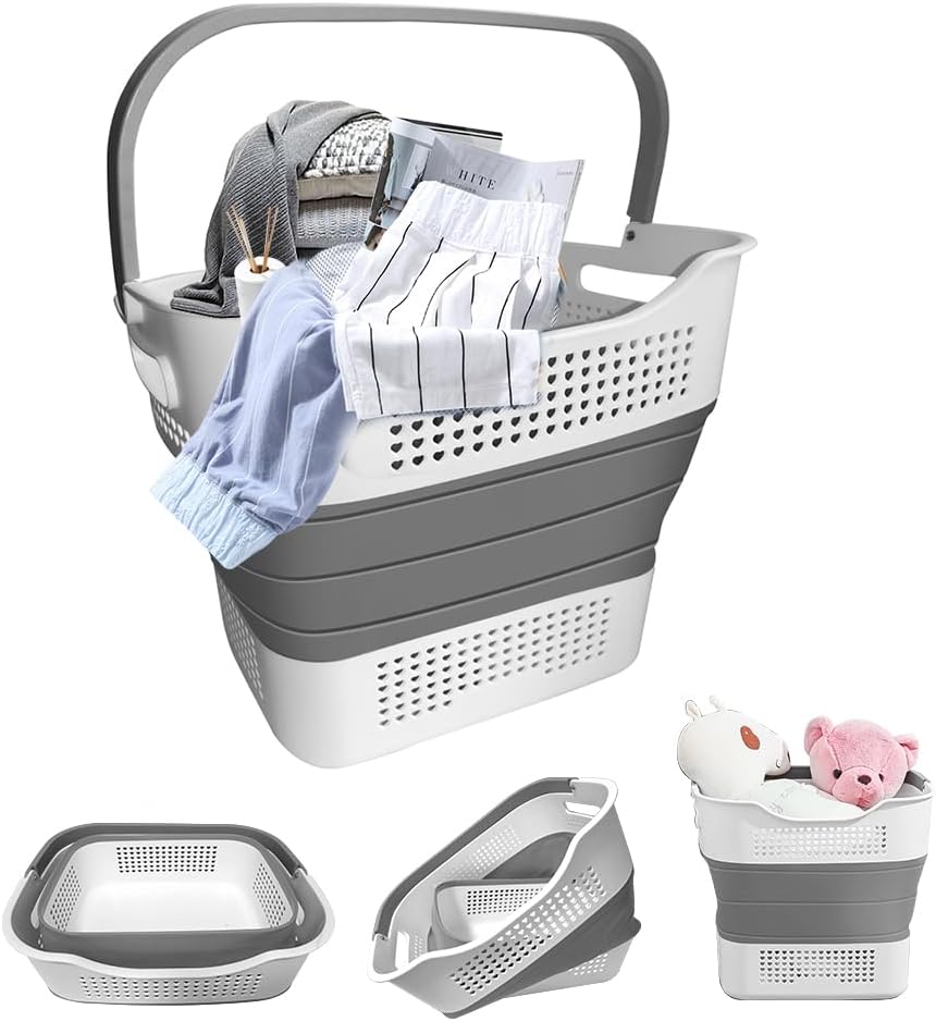 Amazon.com: Collapsible Plastic Laundry Basket Tub Pop Up Clothes ...