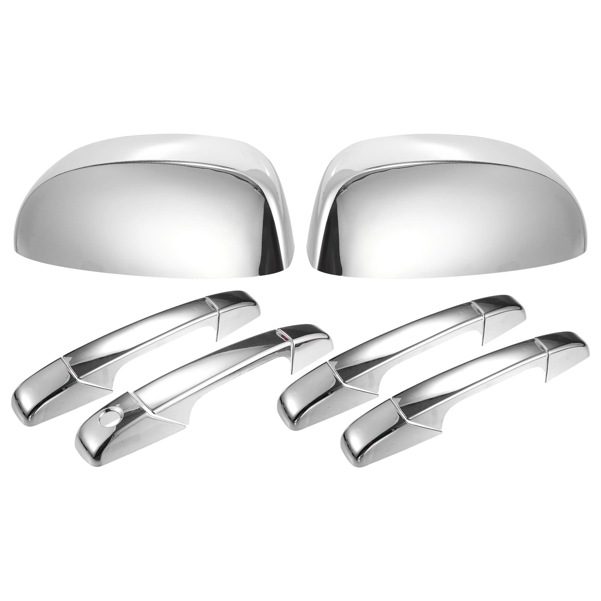 uxcell Set Triple Chrome Plated TOP HALF Mirror Cover Cap + Handle ...