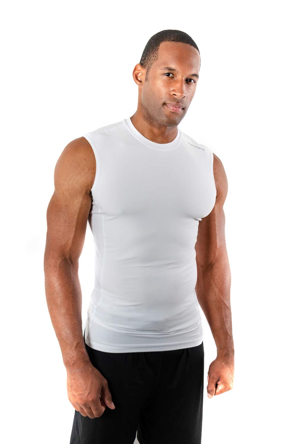 Snapklik.com : DEVOPS 3 Pack Mens Athletic Compression Mesh Sleeveless ...