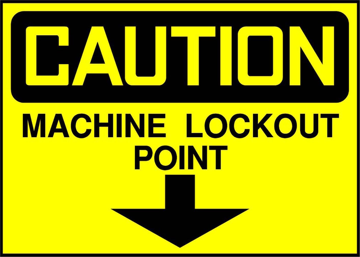 Amazon.com: Machine Lockout Point Caution OSHA / ANSI LABEL DECAL ...