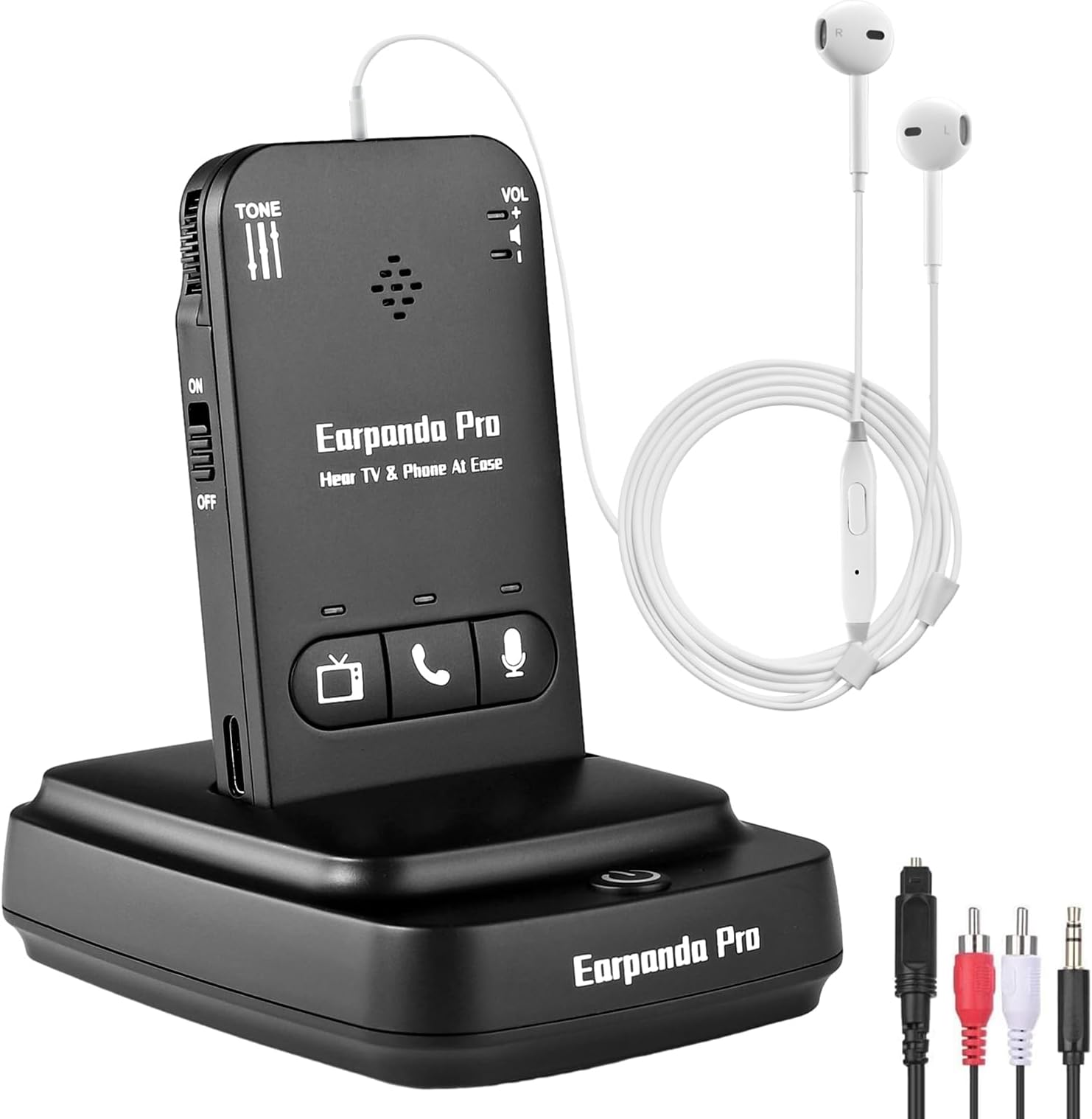 Amazon.com: Earpanda Pro TV Headphones Wireless for Seniors, Wireless ...