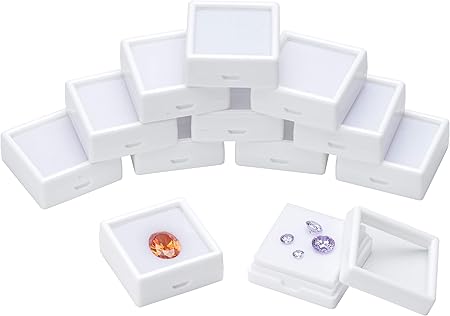 Amazon.com: 12 PCS Loose Gemstone Display Box Jewelry Box Container ...