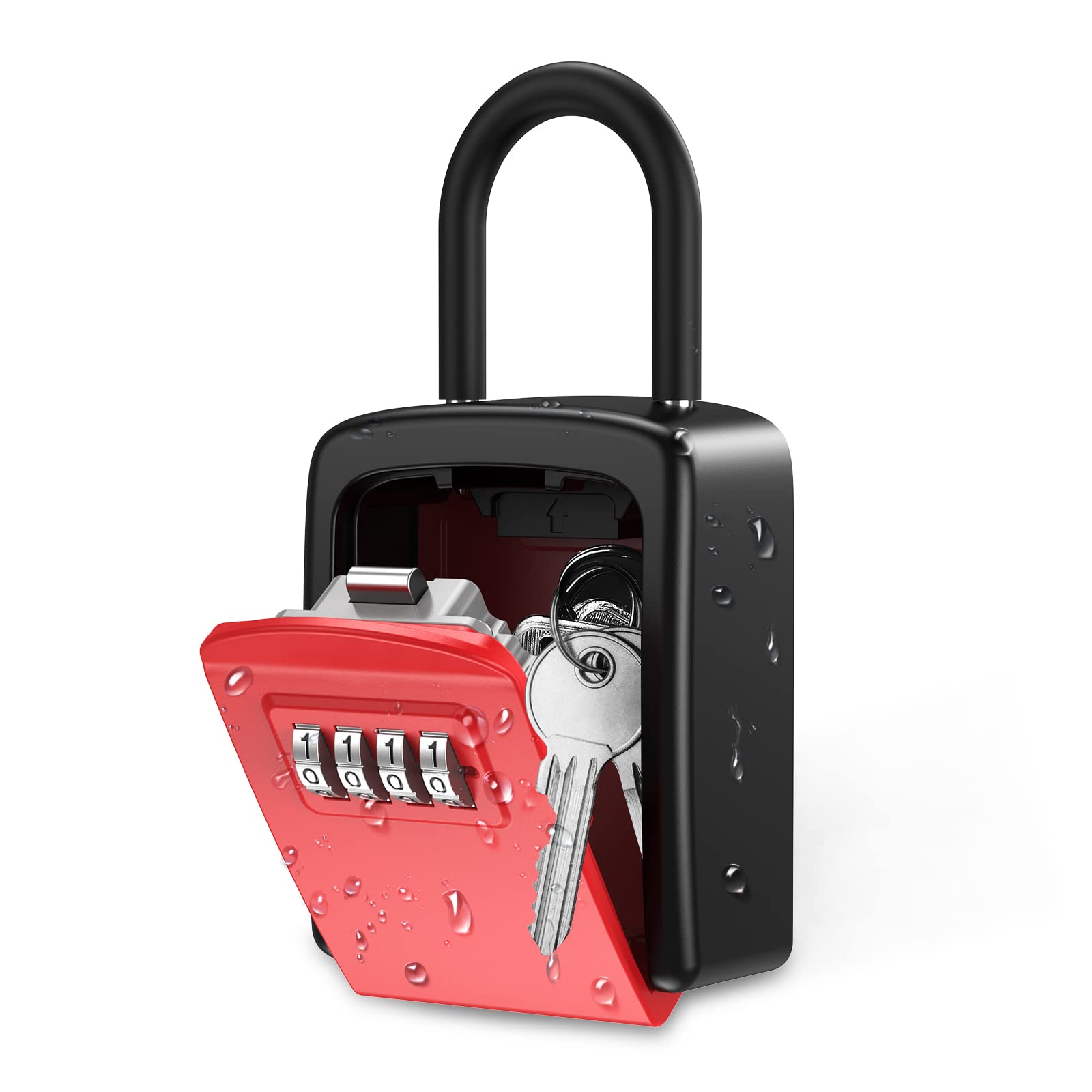 Amazon.com: AMIR Key Lock Box, Wall Mounted Key Safe Box, Weatherproof ...