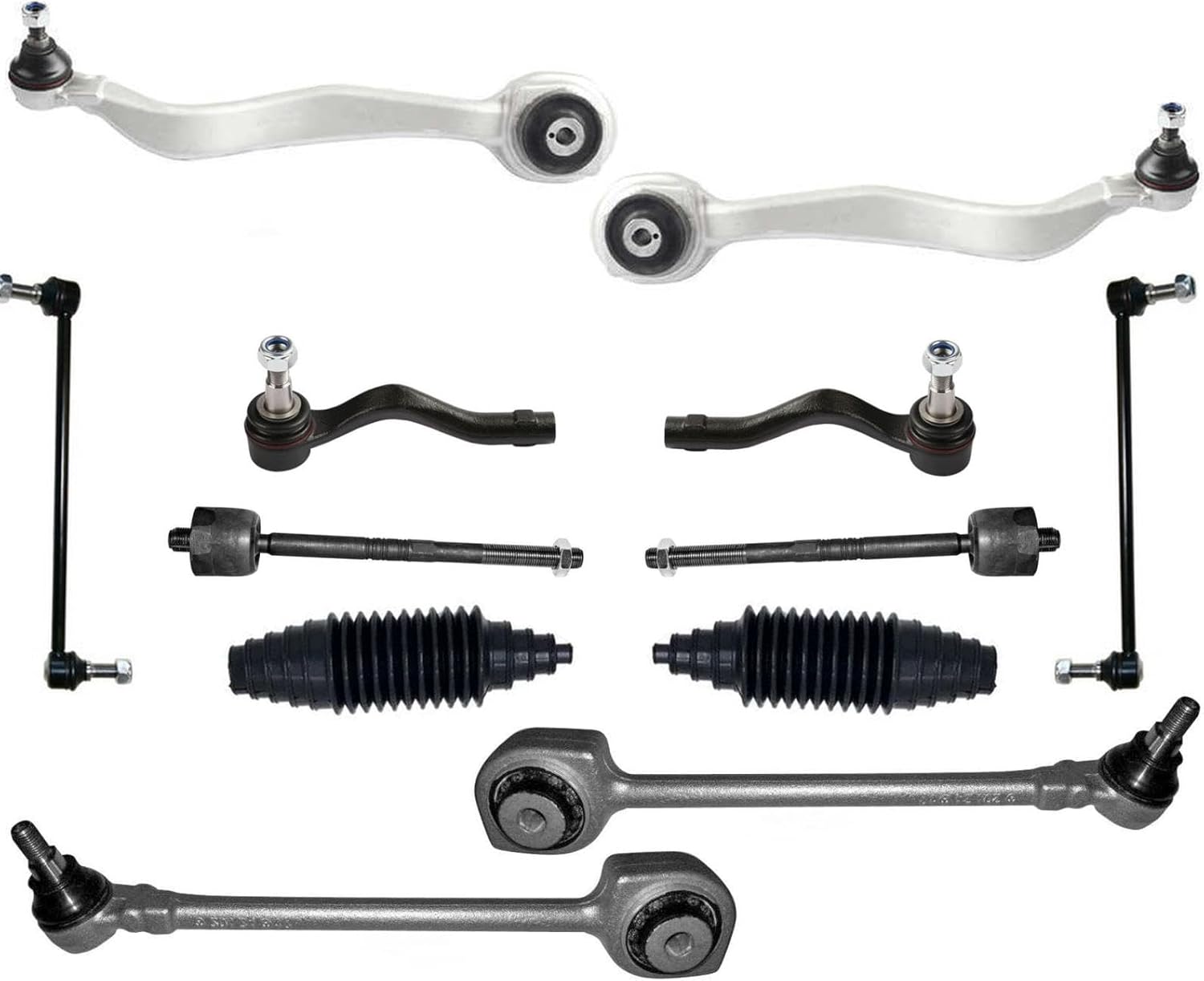Amazon.com: Front Upper & Lower Control Arms Tie Rods & Links For C300 ...