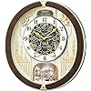 Amazon.co.jp: （包装＆裏面名入れ）RE579B 電波カラクリ掛け時計 443×405×98mm2.6kg プラスチック枠 茶 ...