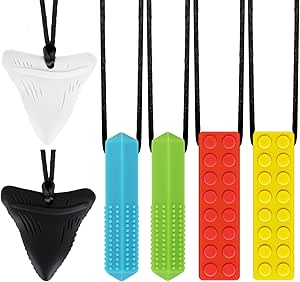 CLDY 6 PCS Sensory Chew Necklace, chew Toys for Autistic - ADHD ...