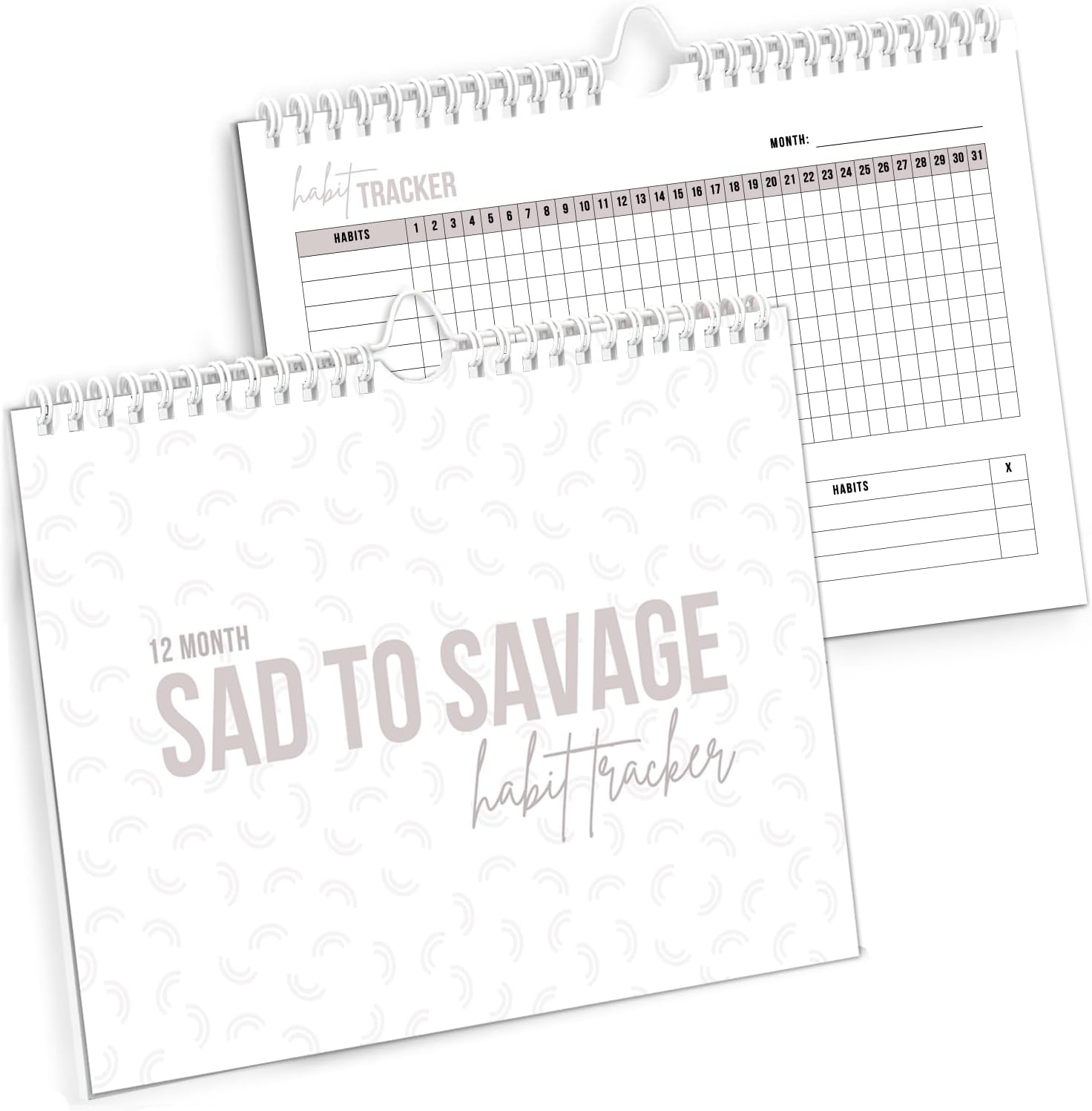 SAD TO SAVAGE Habit Tracker by Shelby Sacco - Daily Habit Tracker ...