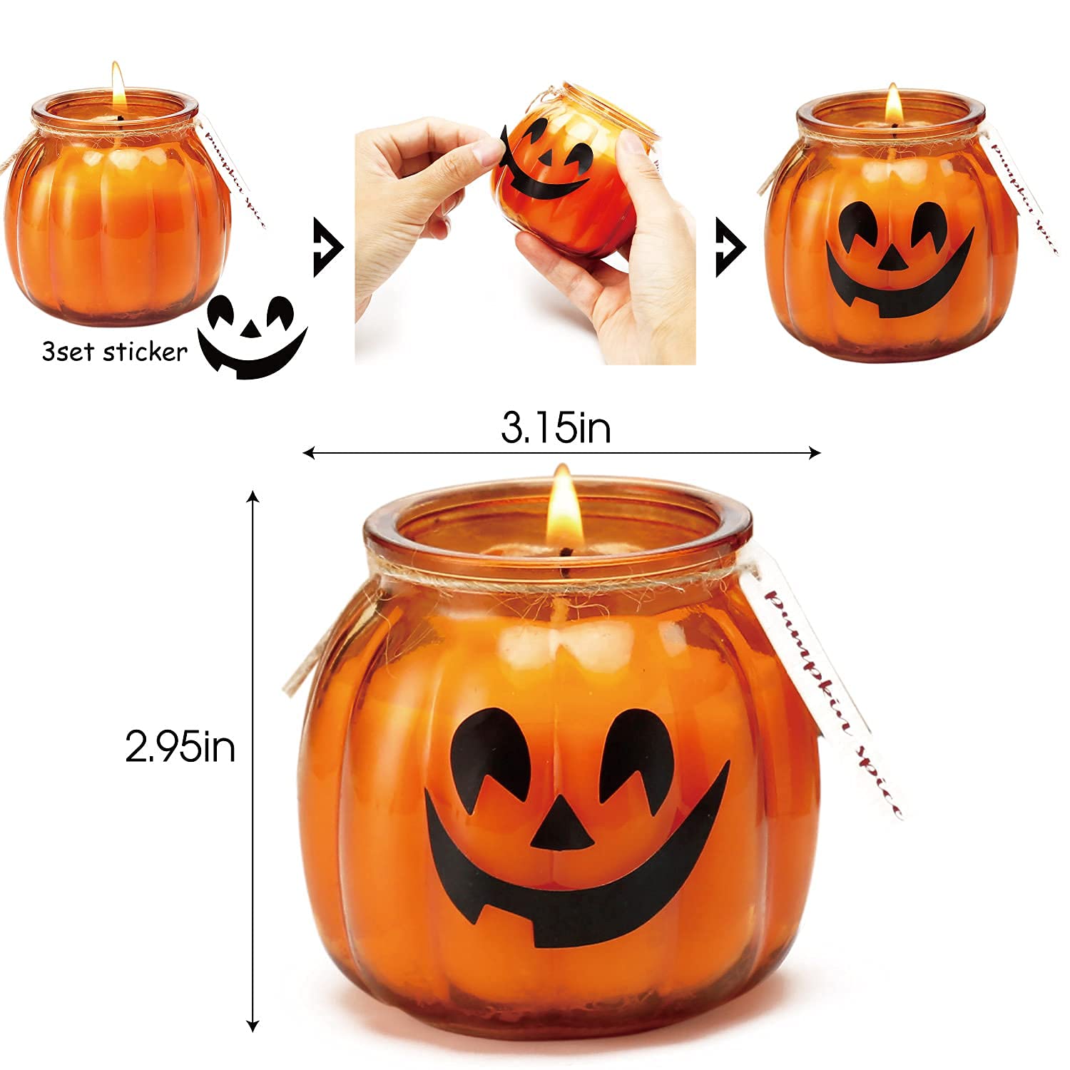 Fall Pumpkin Shaped Candle, Pumpkin Spice Scented Candle Fall ...
