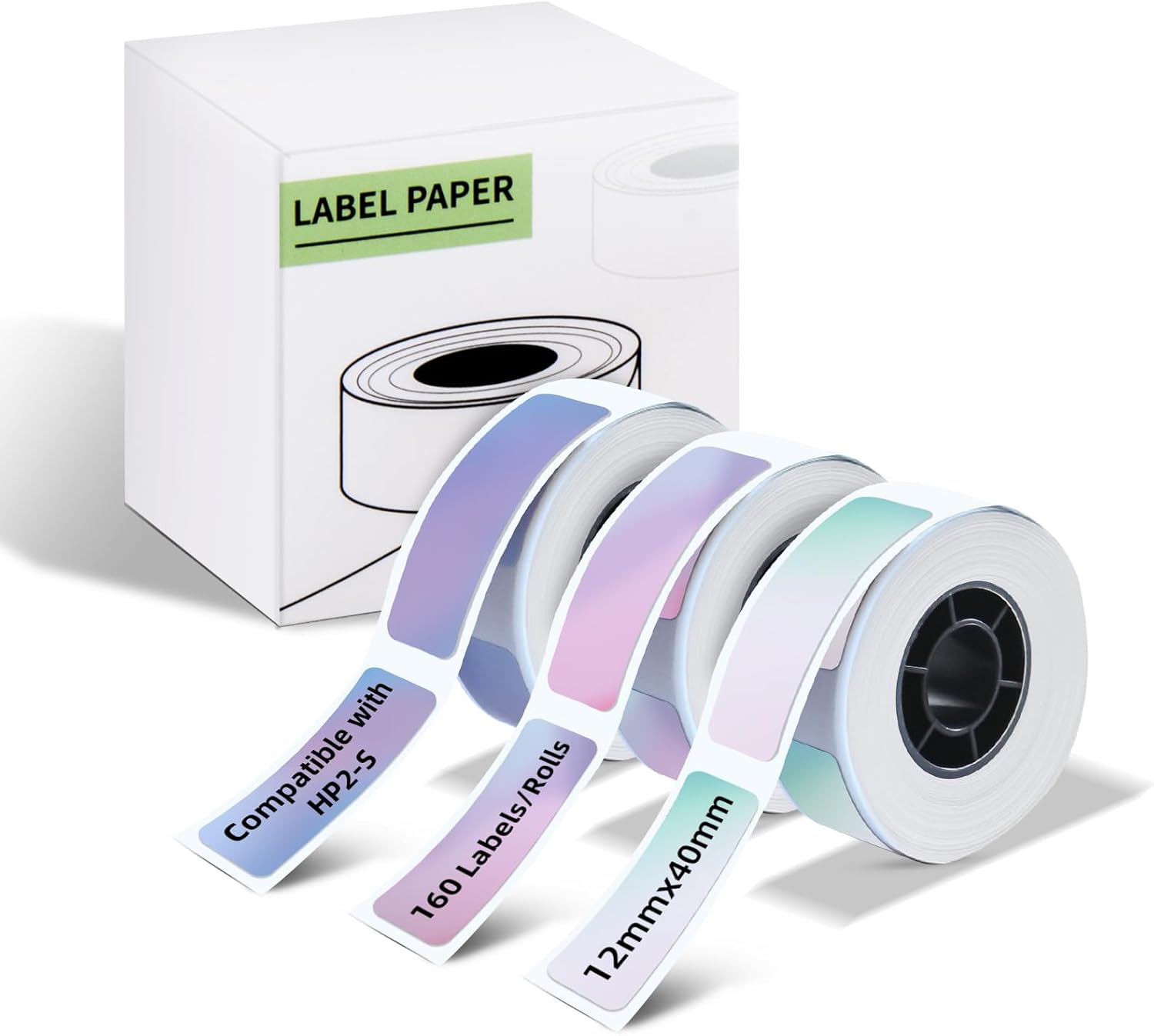 Amazon.com: 3 Rolls Label Maker Tape, 12x40mm Label Printer Paper, Self ...