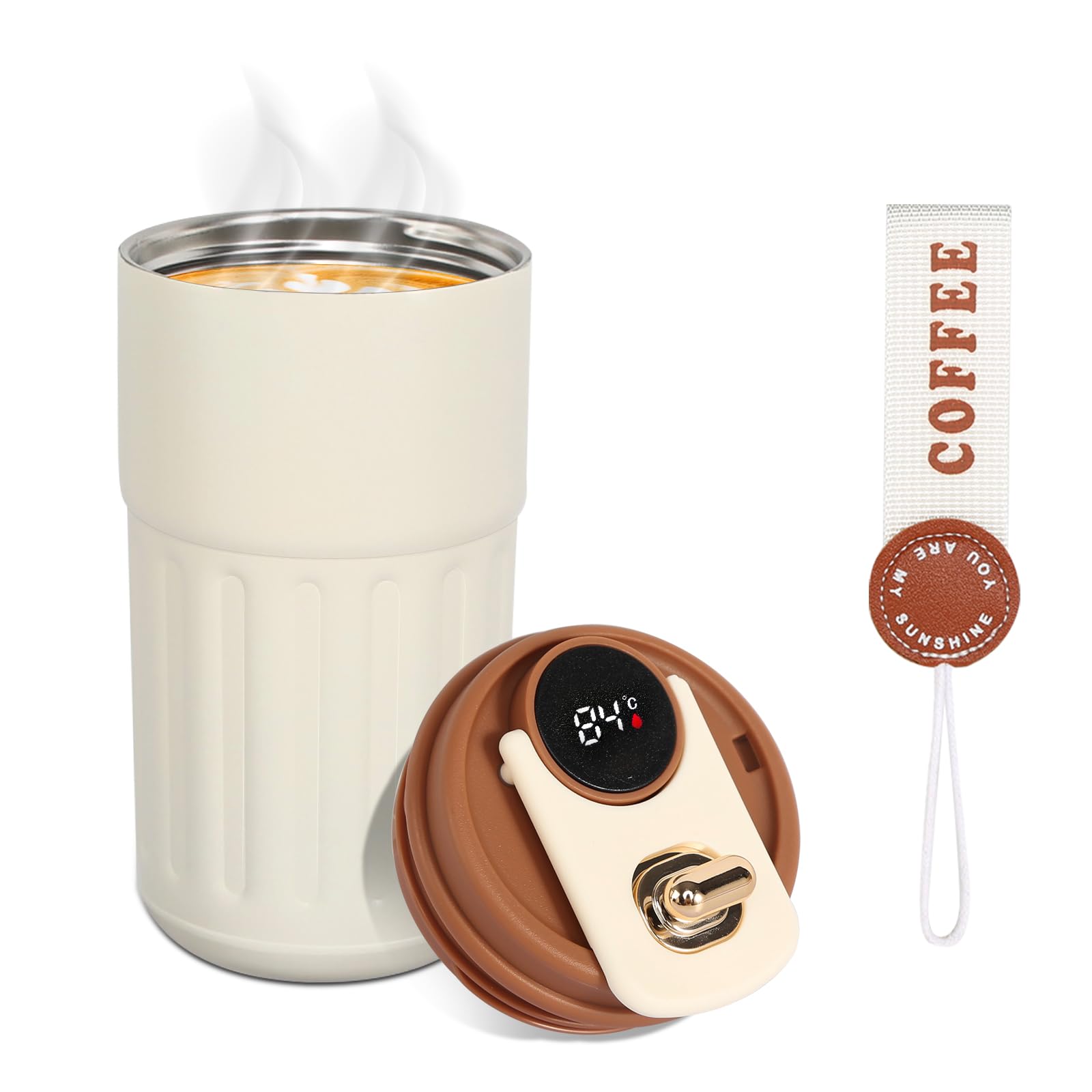 Water Bottle Flask with Temperature Display Stainless Steel Flask for ...