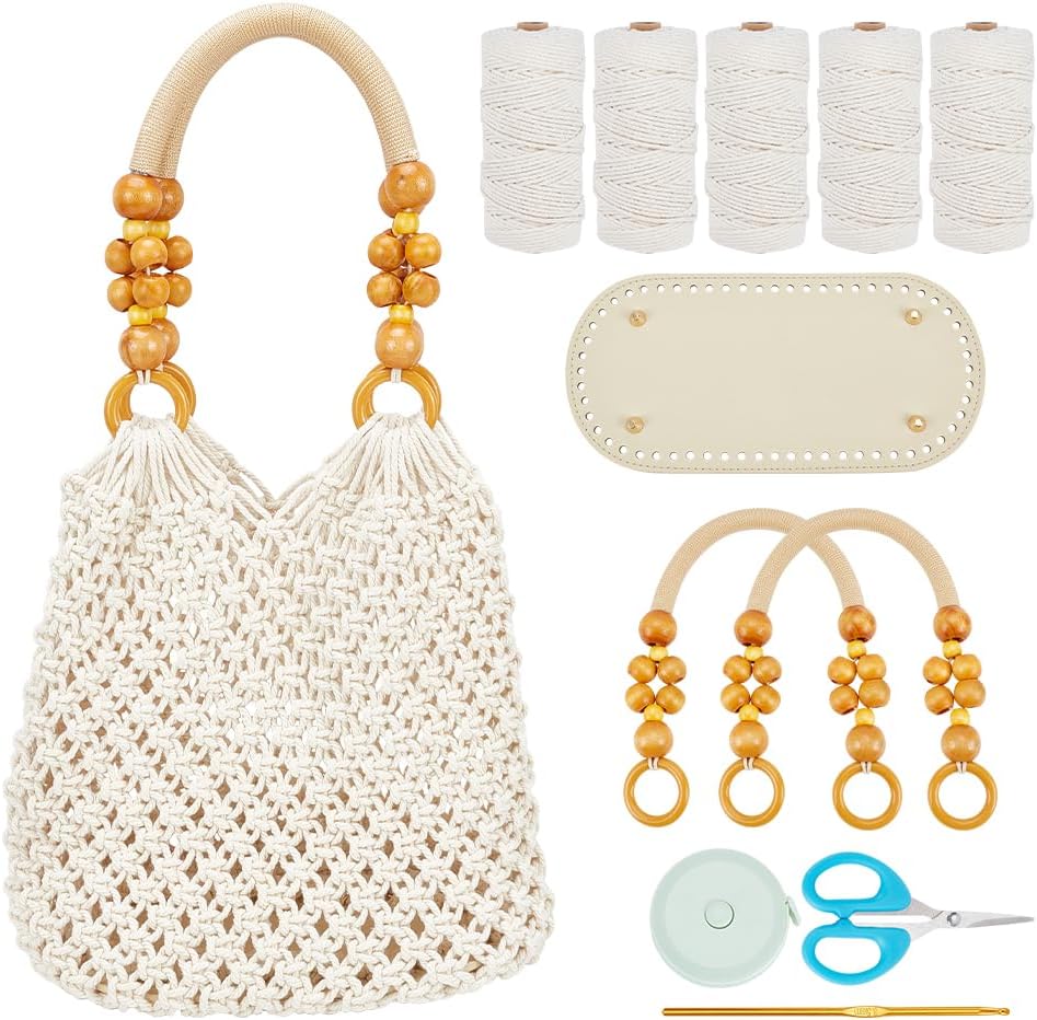 Amazon.com: FREEBLOSS Macrame Net Bag Making Kit Macrame Kit with ...