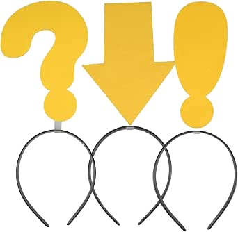TOYANDONA Arrow Headband, Question Mark Headband Yellow Arrow Boppers ...