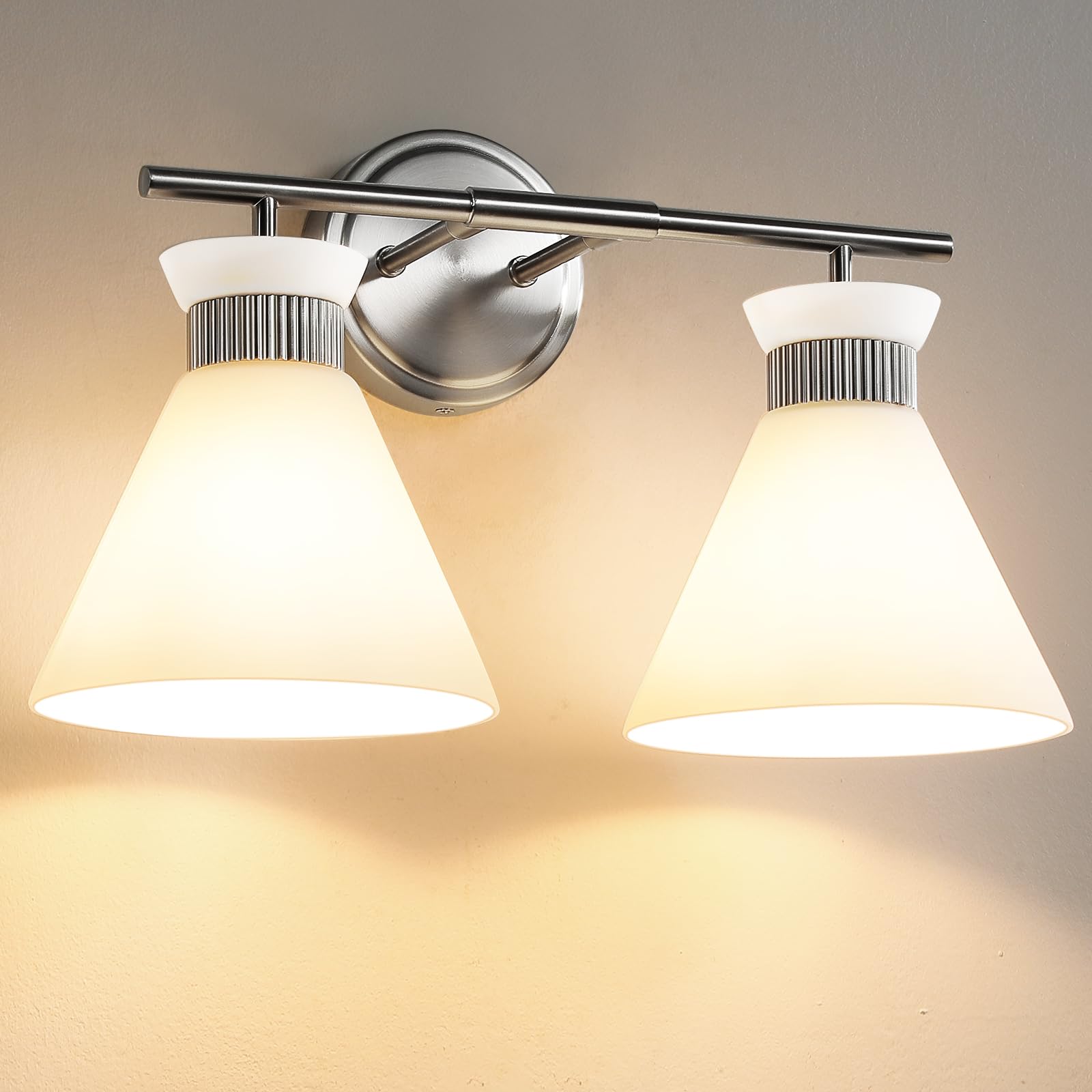 WOSHITU Bathroom Vanity Light Fixtures - Brushed Nickel Bathroom ...