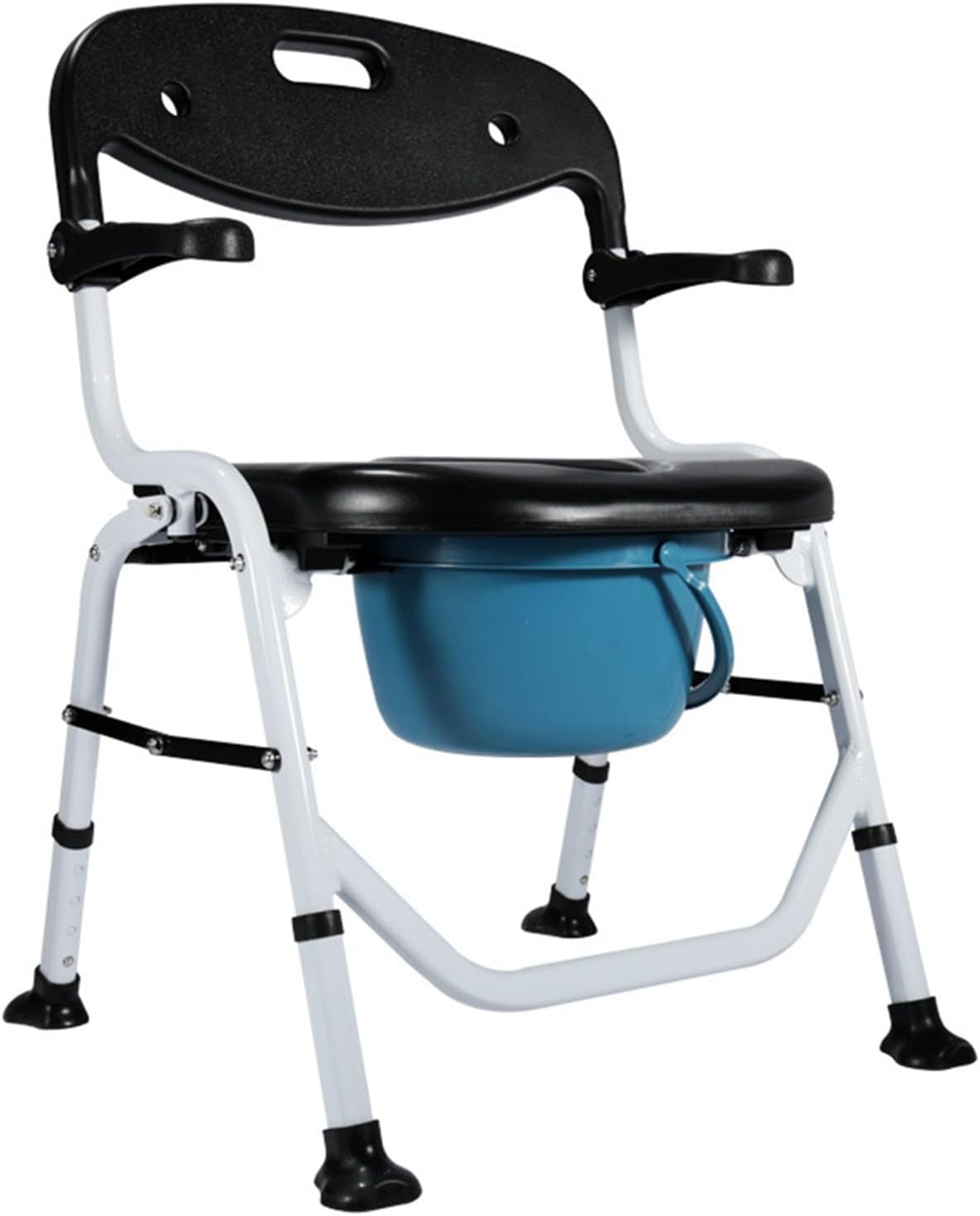 Amazon.com: Portable Mobile Toilet Chair Shower Chair,4 Levels Height ...