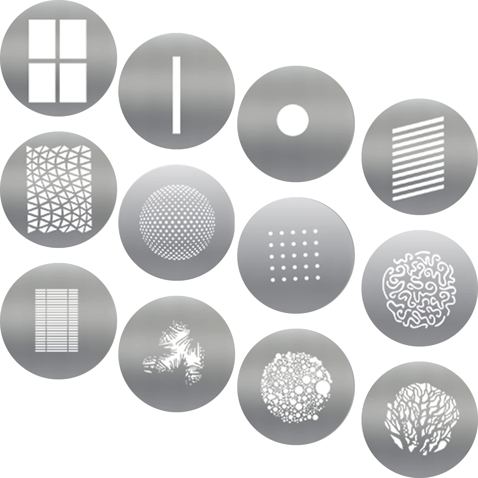 Buy Soonpho GOBO 12pcs/Set Gobos Graphics Cards with Hollow Patterns ...