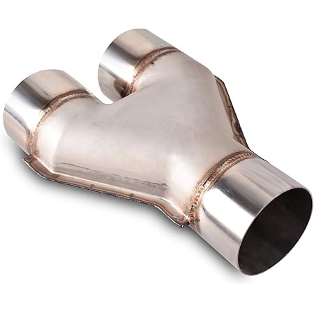 Amazon.com: LCGP 409 Stainless Steel 2.5 Inch Y-Pipe, Universal ...