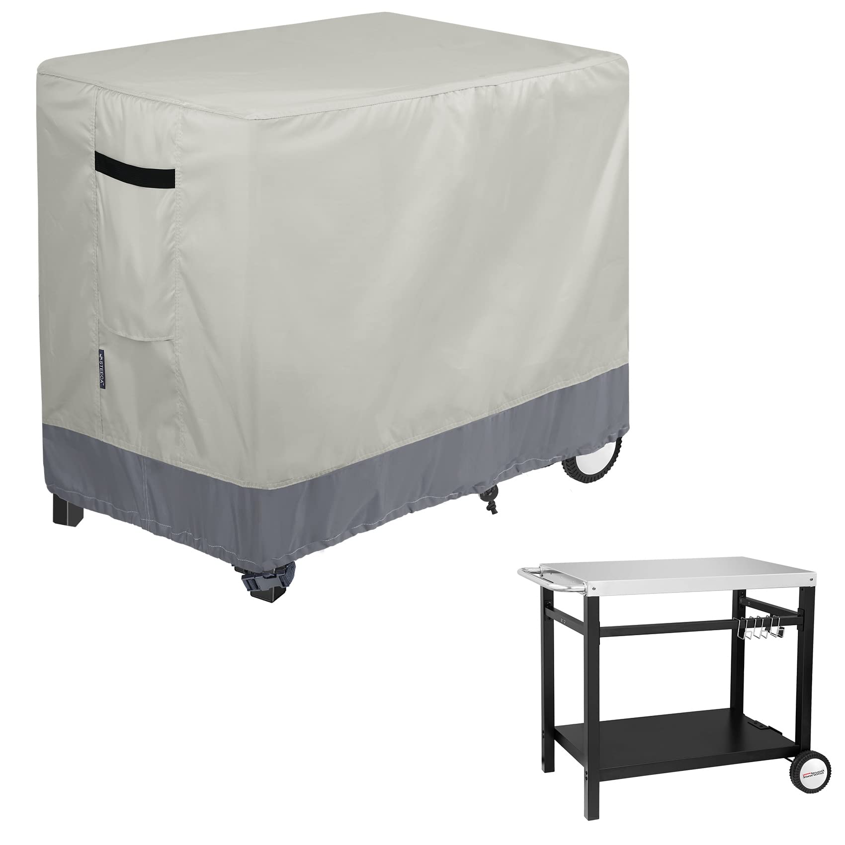 Amazon.com : STEECA Patio Prep Table Cover for Royal Gourmet Double ...