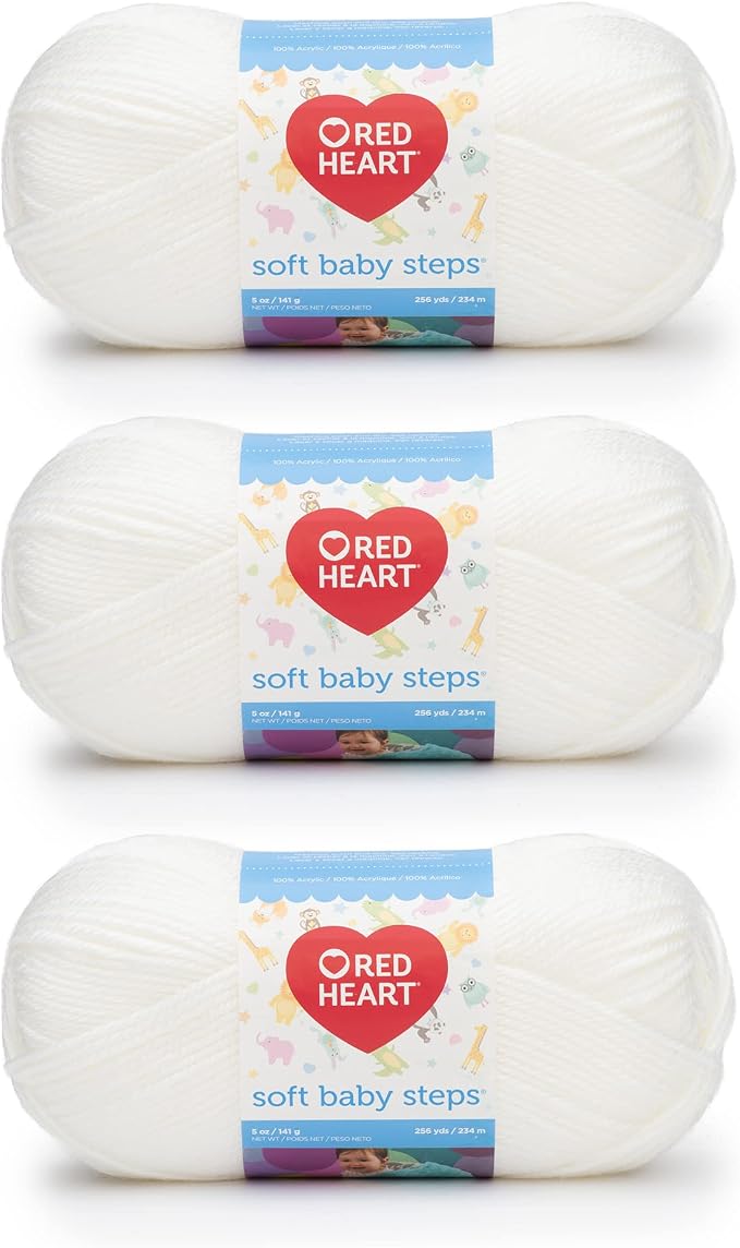 Red Heart Soft Baby Steps Yarn - Versatile Acrylic for Babies