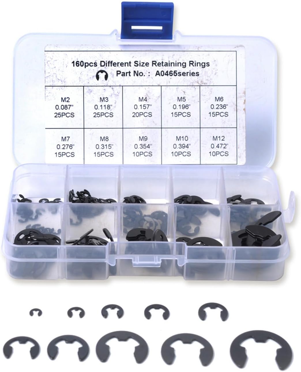 Amazon.com: BEIDUOYANG 10Size External Retaining Rings Washer ...