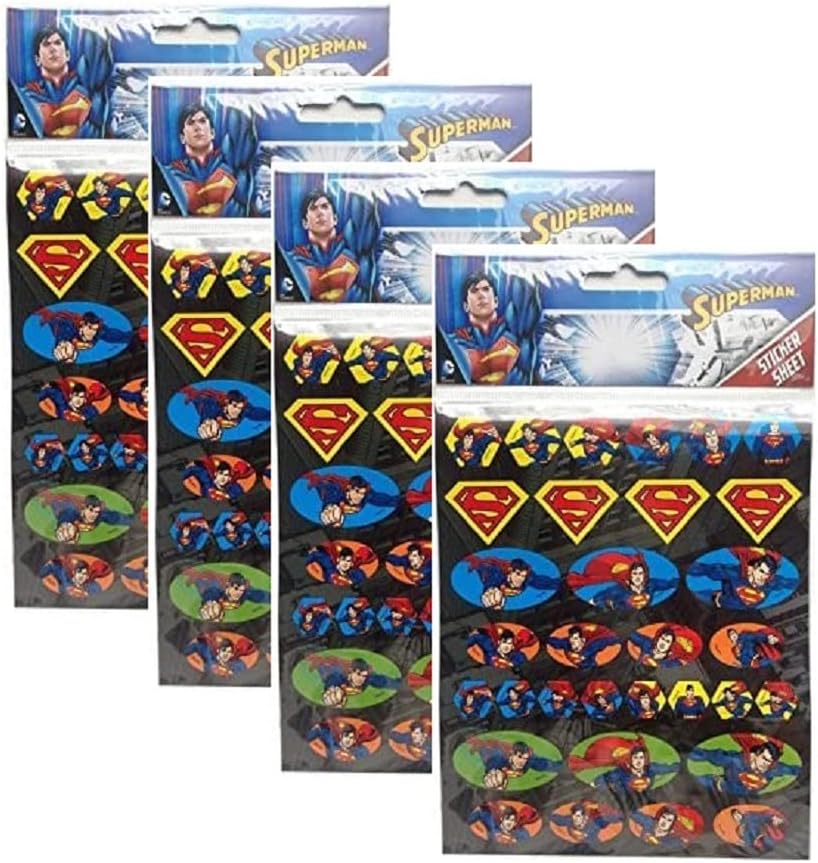 4 x Superman Sticker Sheet by Lizzy® : Amazon.co.uk: Toys & Games