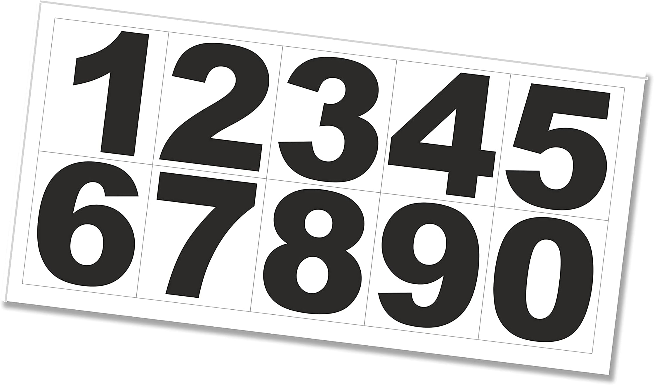 PG Creations 90 Pieces Number Stickers, Large Size Labels, 6x7 cm ...
