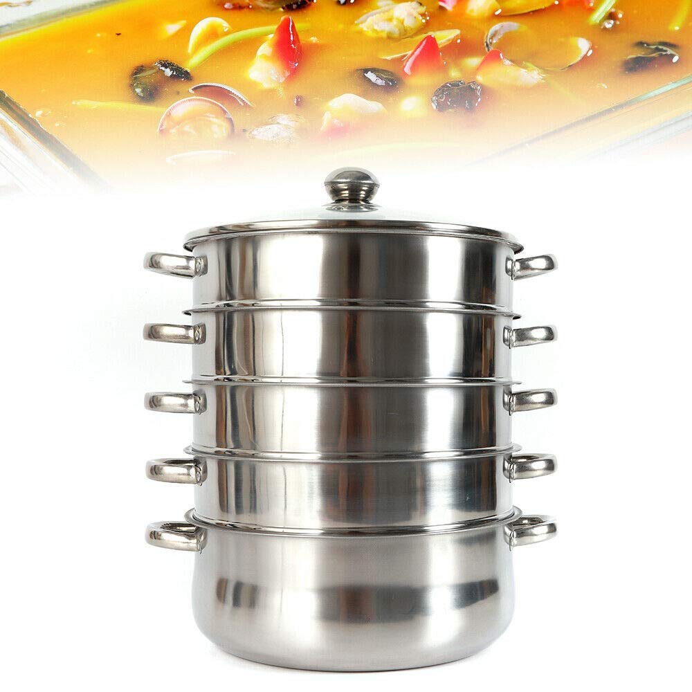Amazon.com: 5 Tier Layer Stainless Steel Steamer Pot For Cooking With ...