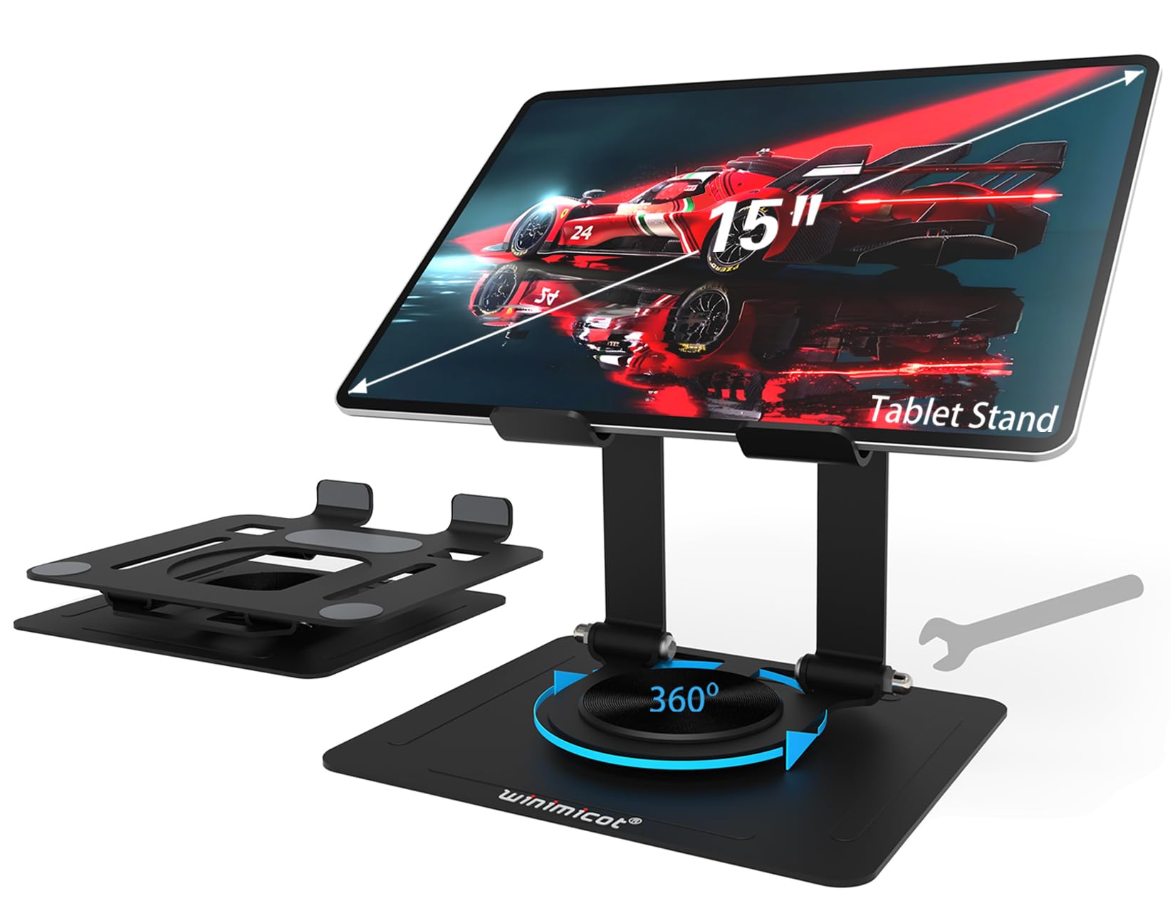 Amazon.com: Winimicot Tablet Stand Holder for Desk, with 360 Rotating ...