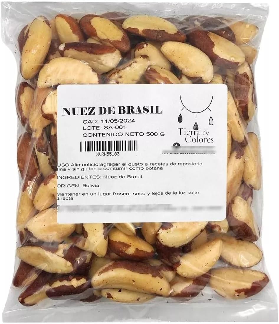 Nuez de Brasil pelada sin sal y sin tostar 500g : Amazon.com.mx ...