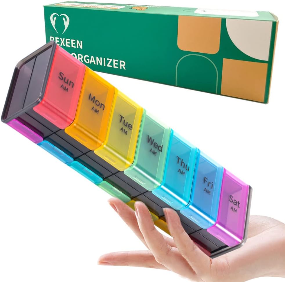 Amazon.com: Extra Large Pill Organizer- XXL Pill Box 7 Day - Weekly ...
