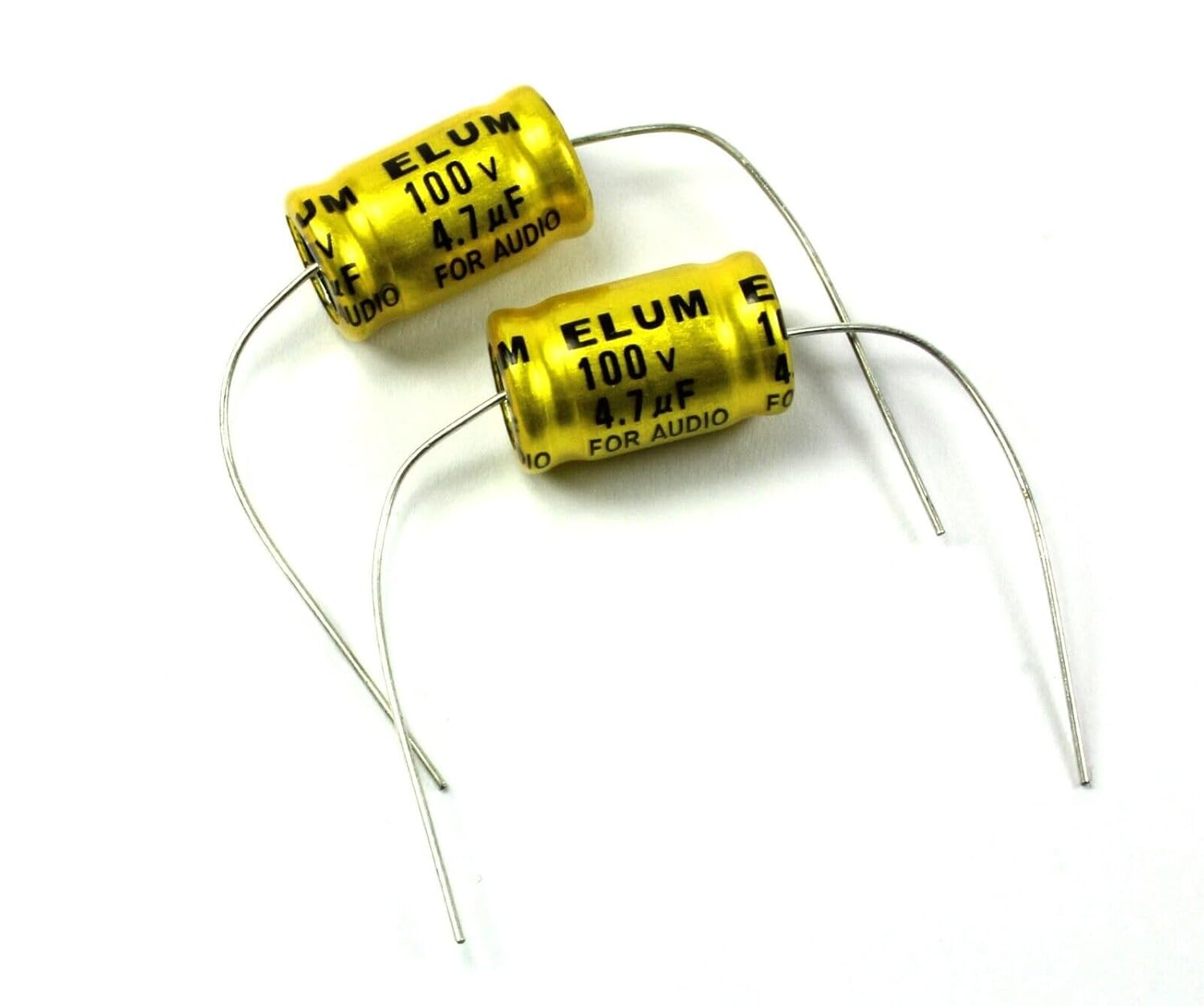 10pcs Bi-Polar Axial Electrolytic Audio Capacitors; 4.7uF 100v; NP BP ...