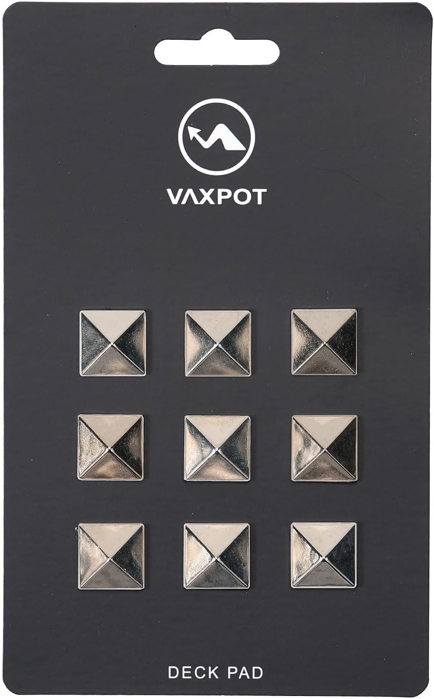 Amazon | VAXPOT(バックスポット) スノーボード デッキパッド 9個組 メタル 金属製 ピラミッド スタッズ VA-2808 SLV | VAXPOT(バックスポット) | デッキパッド
