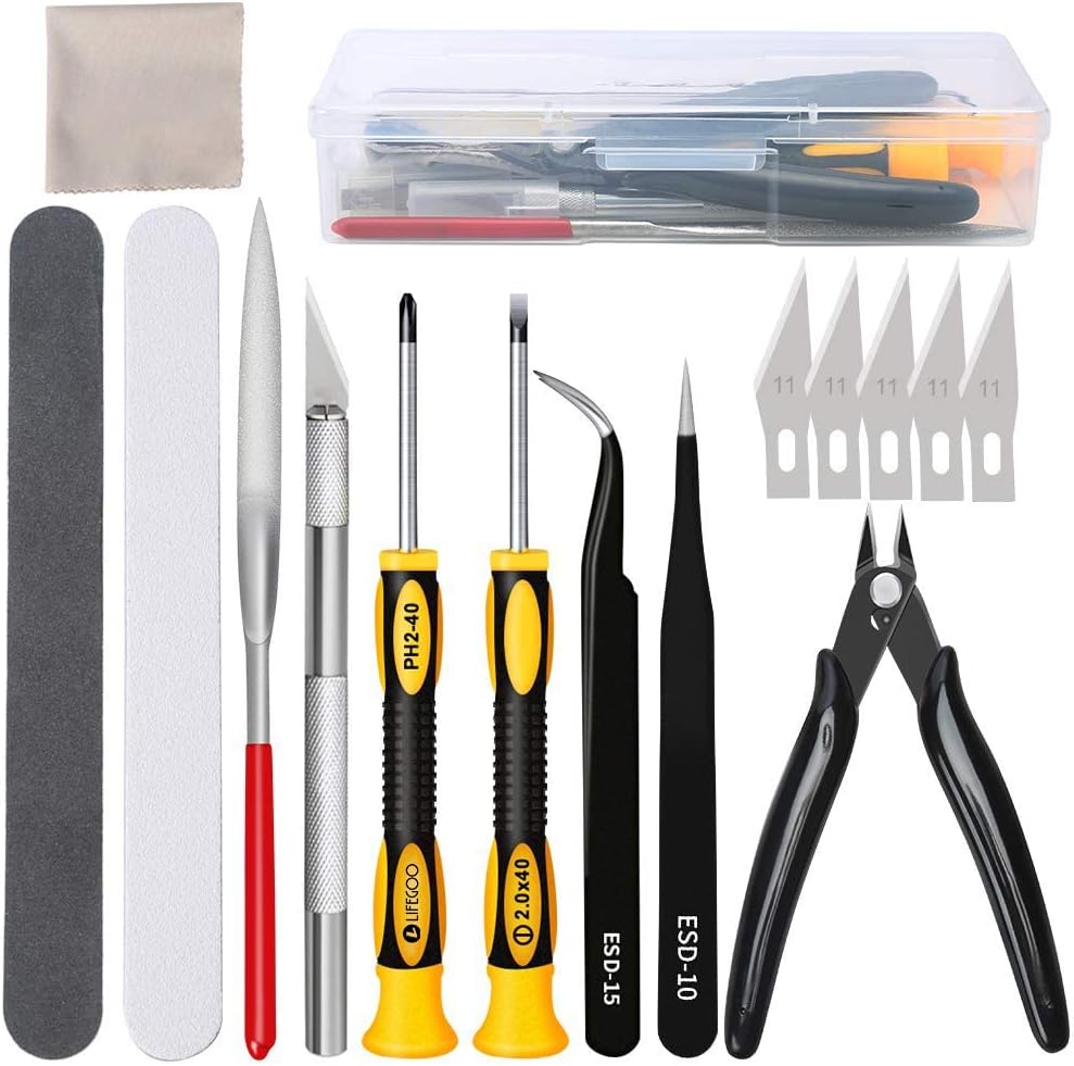 LIFEGOO Gundam Model Tools Kit, 16Pcs Modeler Basic Tools Craft Set ...