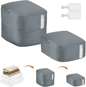 2-Pack Compression Packing Cubes with Window for Doona – Zipper Self ...