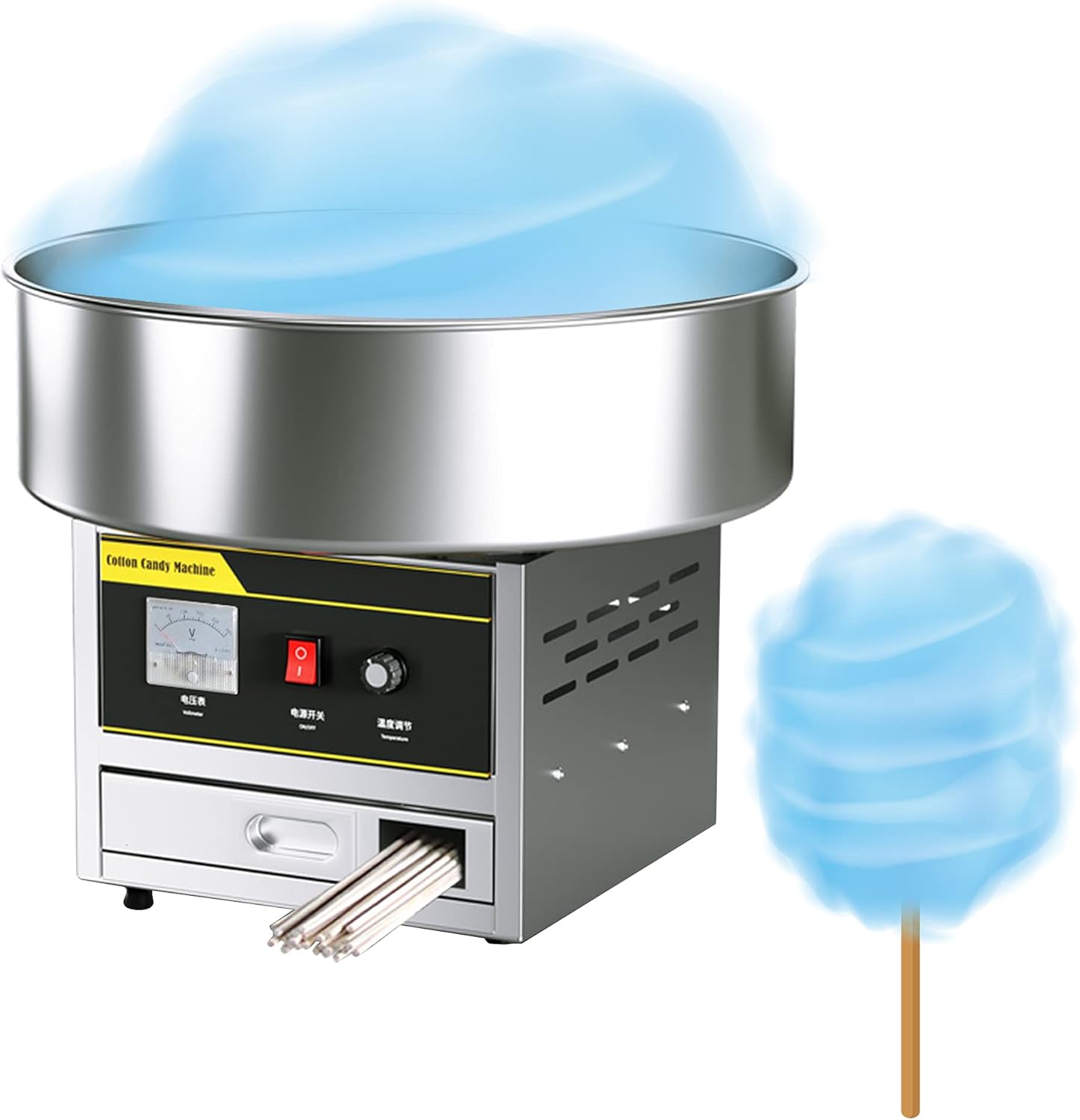 Amazon.com: 1200W Commercial Cotton Candy Maker Machine, Electric DIY ...