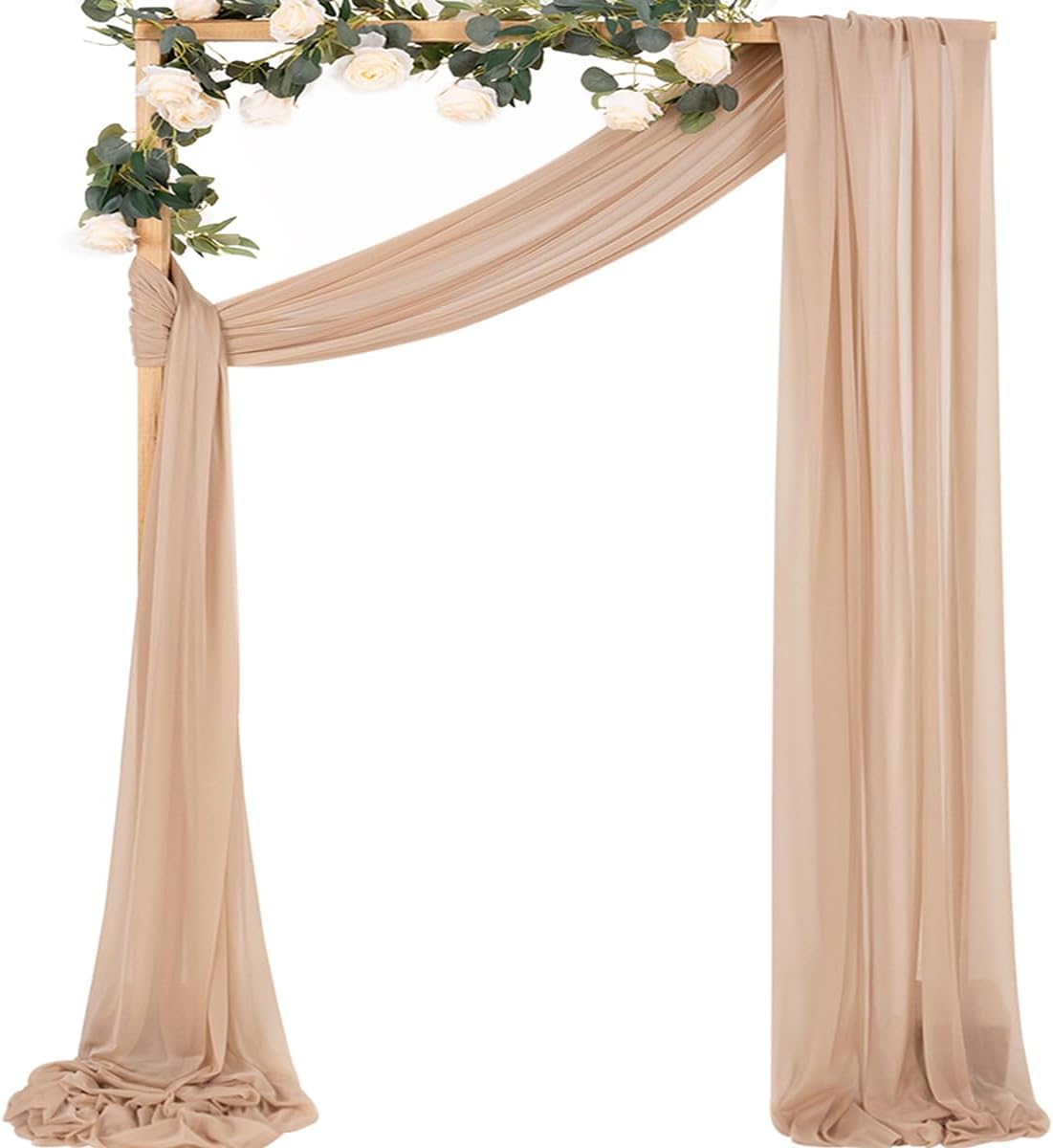 Amazon.com: Gaderth Wedding Arch Draping Fabric,18FT Backdrop Curtains ...