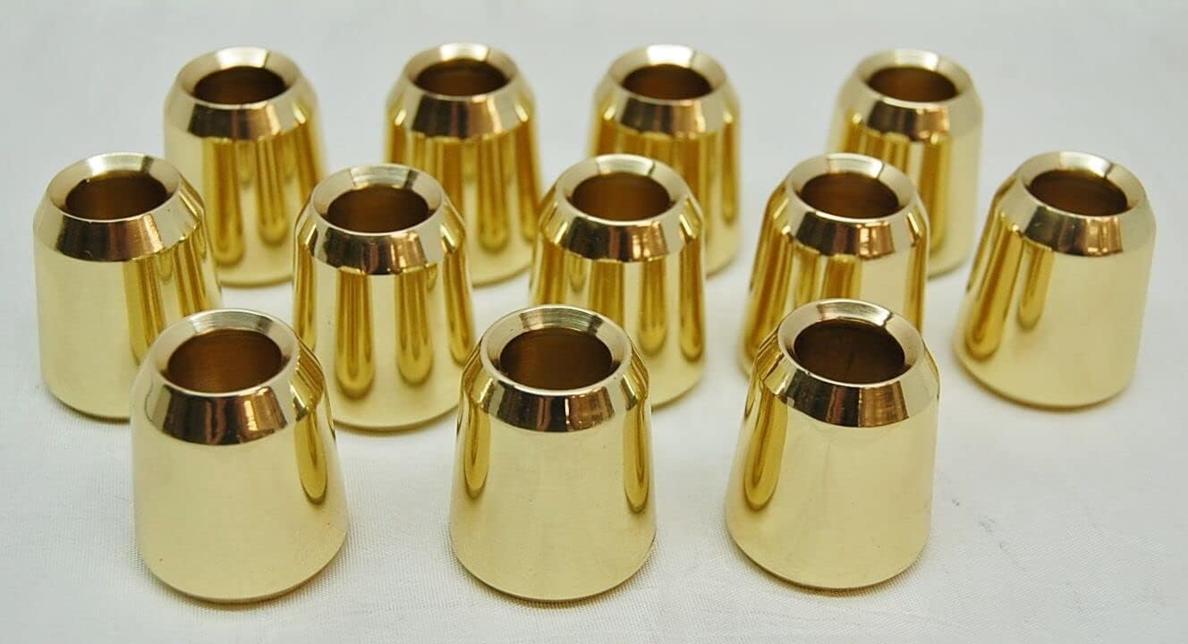 Amazon.com: Set of 12 Solid Brass Candle Followers, Candle Toppers for ...