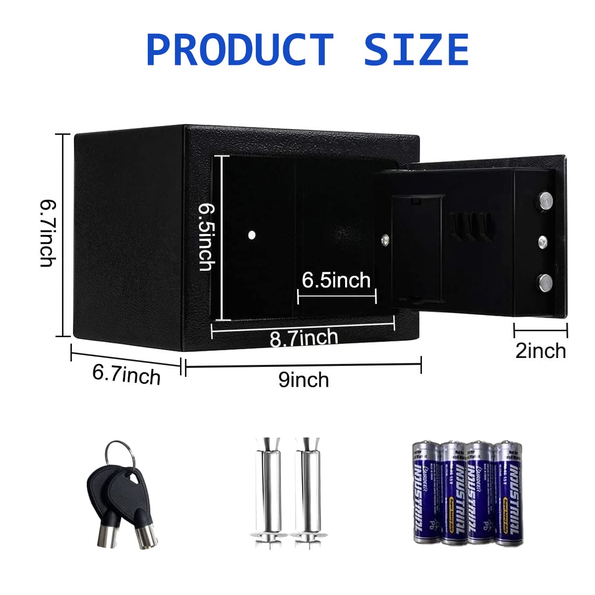 SamYerSafe Safe Box with Sensor Light , Security Small Safe with ...