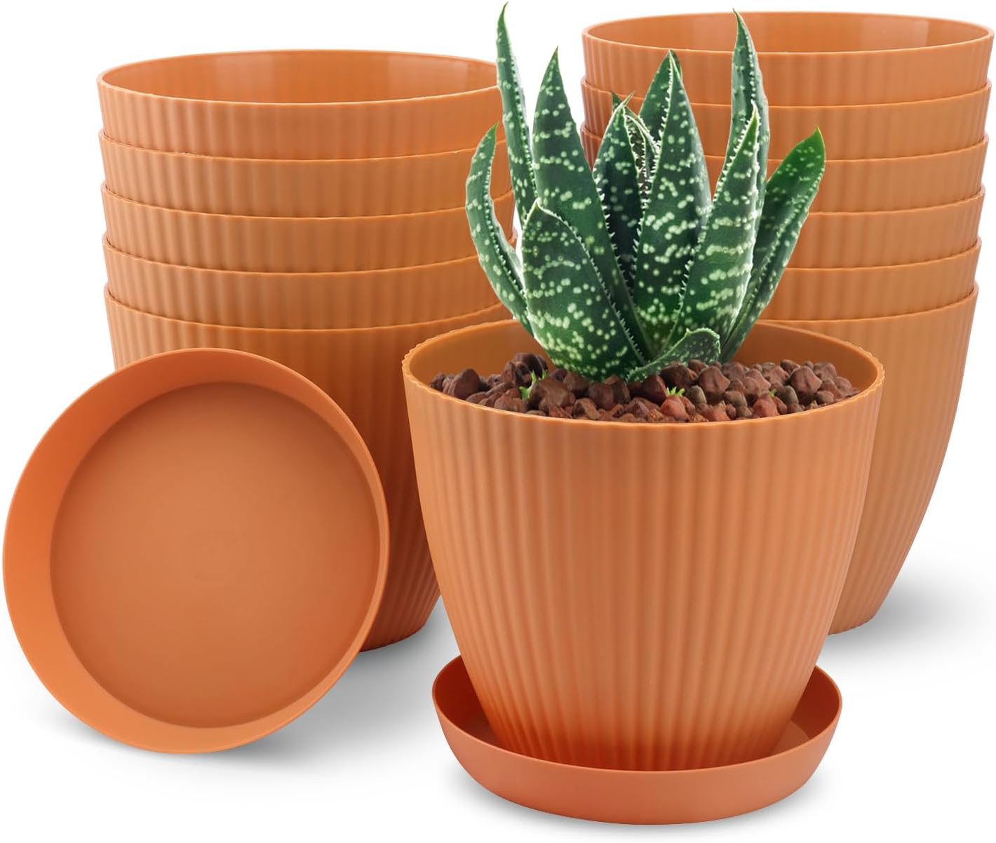 Amazon.com: IHDYPPEW 12 Pack Multicolor Planters, 7 inch Large Plant ...