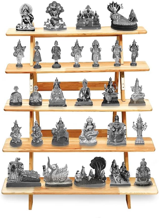 Amazon.com: Krisha Krafts Wood 5 Steps Navarathri Kolu Padi Golu Stand ...